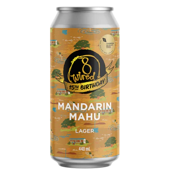 8 Wired Mandarin Mahu Lager 440ml | Beer Cellar NZ