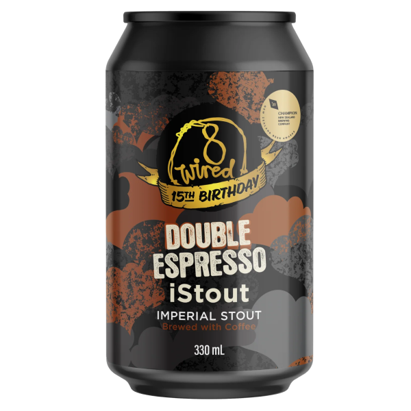 8 Wired Double Espresso iStout 330ml | Beer Cellar NZ