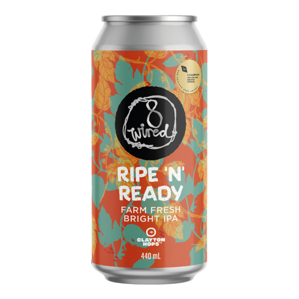 8 Wired Ripe & Ready Bright IPA 440ml | Beer Cellar NZ
