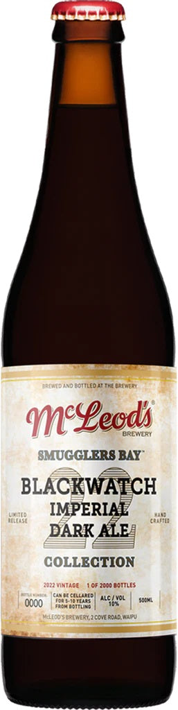 Mcleod's Smugglers Bay Blackwatch Imperial Dark Ale 500ml | Beer Cellar NZ