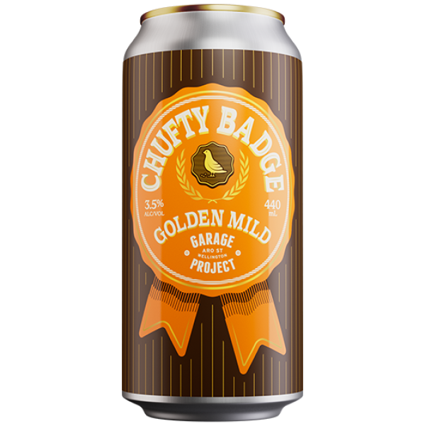 Garage Project Chufty Badge Golden Mild 440ml | Beer Cellar NZ