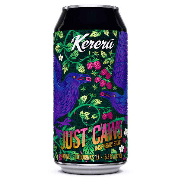 Kereru Just Caws Raspberry Stout 440ml | Beer Cellar NZ