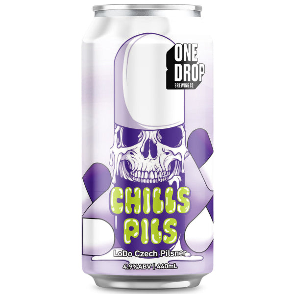 One Drop Brewing Chills Pils Czech Pilsner 440ml | Beer Cellar NZ