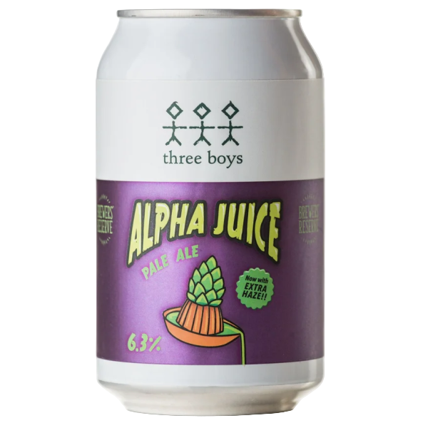 Three Boys Alpha Juice IPA 330ml | Beer Cellar NZ