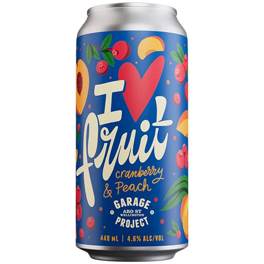 Garage Project I Heart Fruit Cranberry & Peach Sour 440ml | Beer Cellar NZ