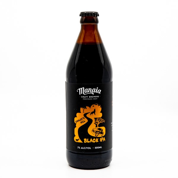 Manaia Chalky Hill Black IPA 500ml | Beer Cellar NZ